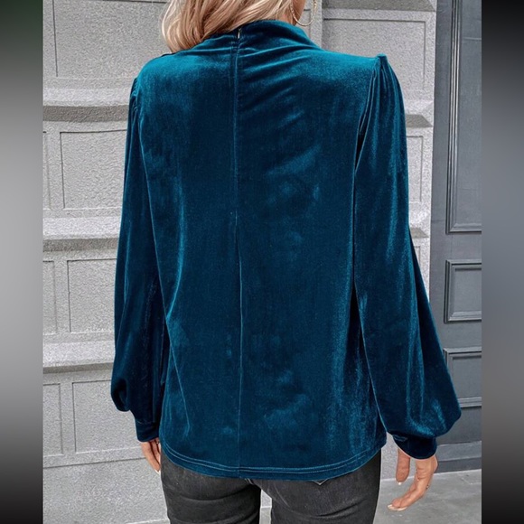 Tops | Luxe Draped Velvet Top | Poshmark